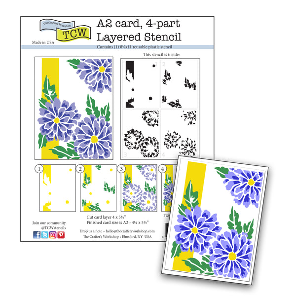 TCW6064 Layered A2 Daisies Stencil – TCW Stencils