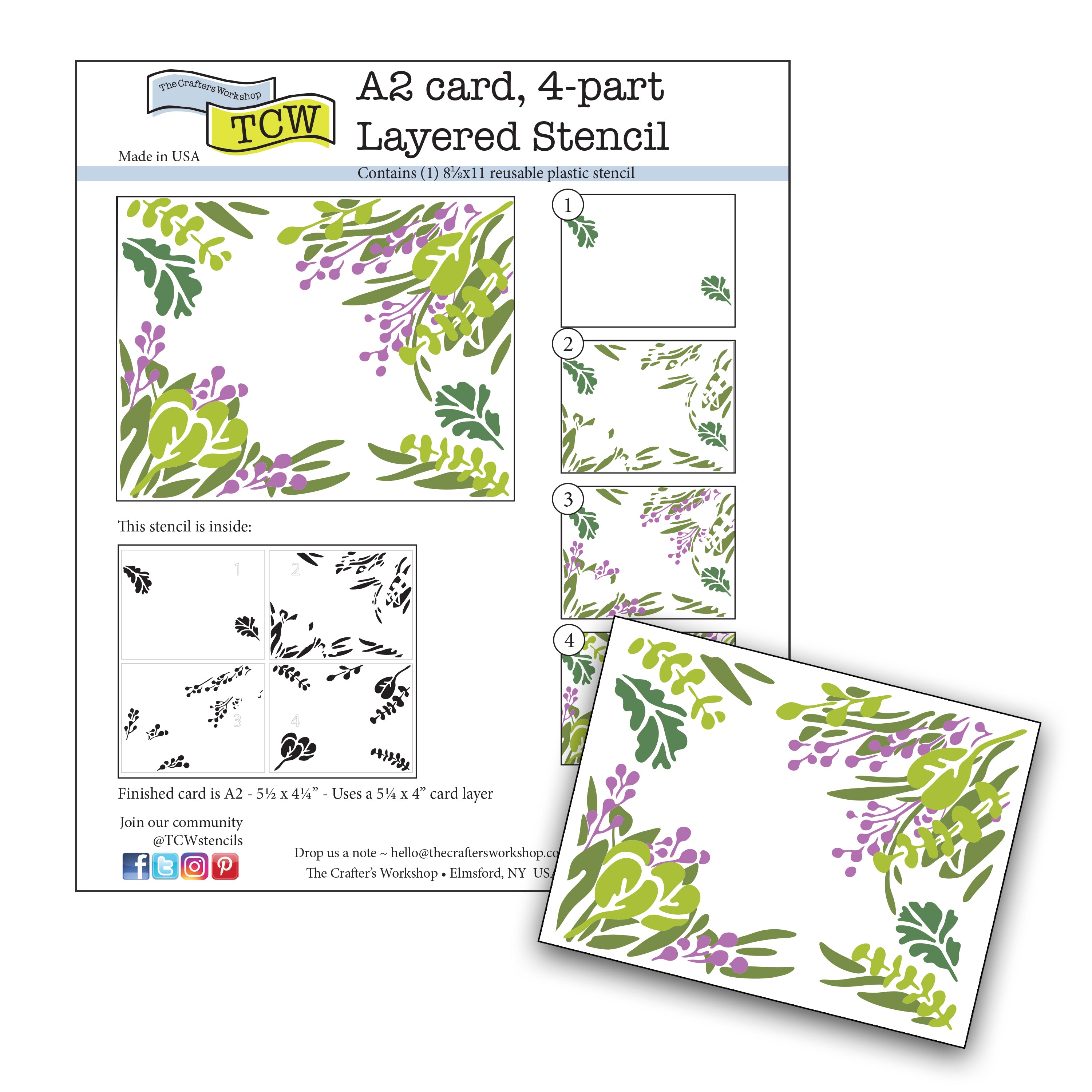 TCW6068 Layered A2 Sage Frame – TCW Stencils