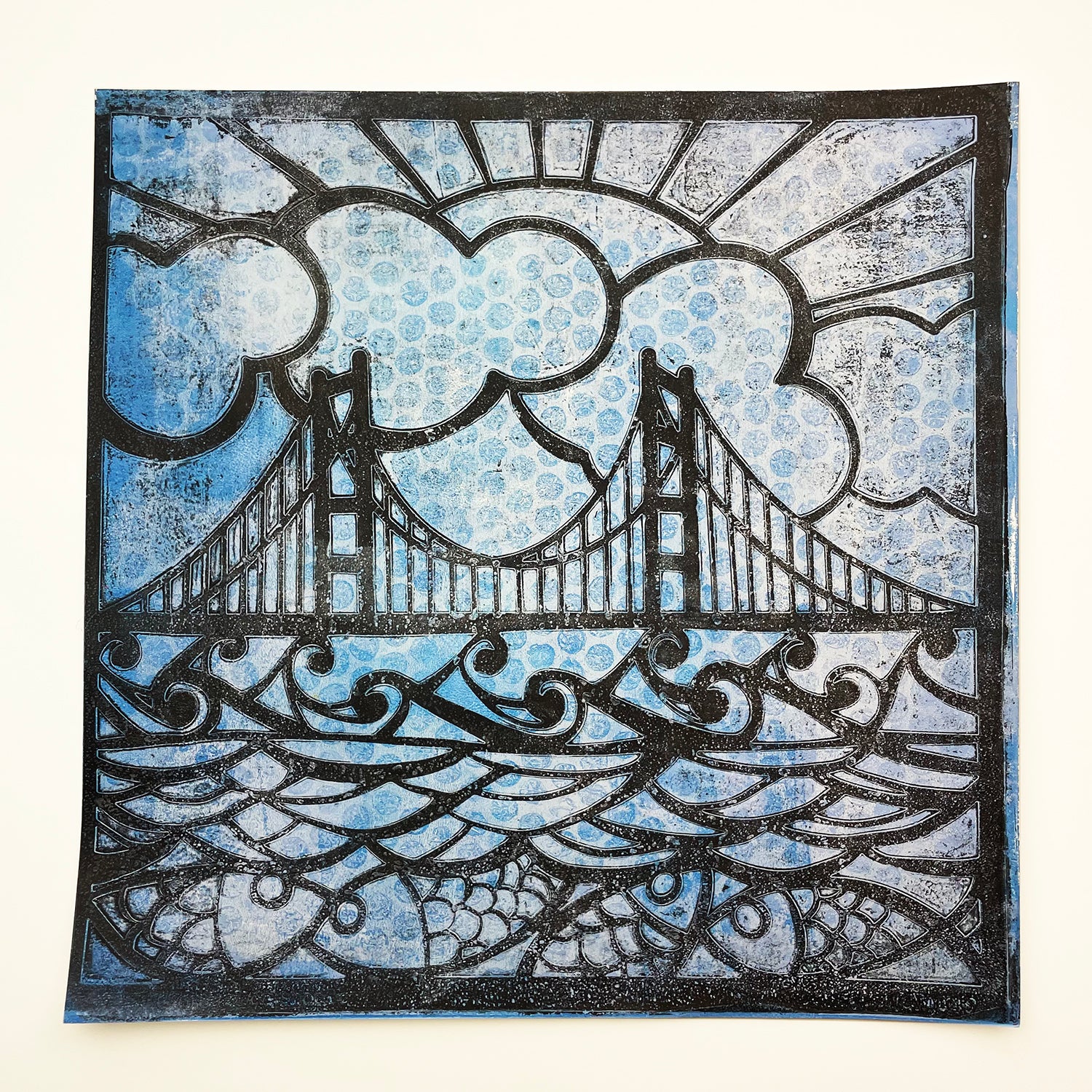 Stencil Del Ponte Del Golden Gate